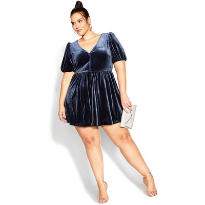 City Chic | Women's Plus Size Ada Dress - Metal - 12 Plus : Target