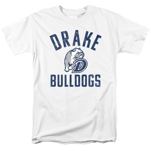 Drake University Official Bulldogs Logo Adult T-shirt, White, Medium ...