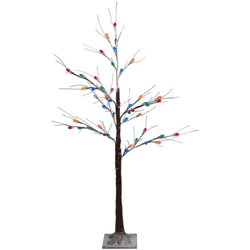Northlight Led Lighted Frosted Christmas Twig Tree - 4' - Brown - Multi ...