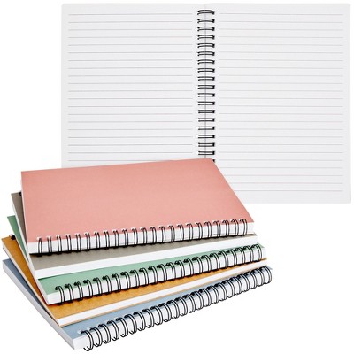 Paper Junkie 5 Pack Spiral Bound Journal, Bulk, 6x8 Notebook With 120 ...