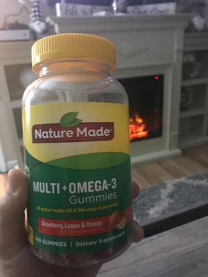 Nature Made Multi Plus Omega 3 Multivitamin Gummies - Strawberry, Lemon ...