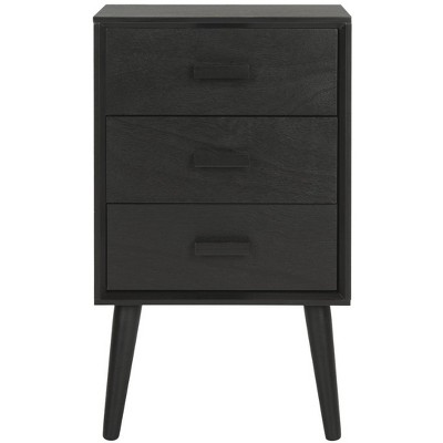 Pomona 3 Drawer Accent Table - Black - Safavieh. : Target