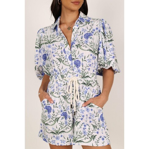 Petal And Pup Womens Annie Linen Romper : Target