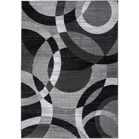 World Rug Gallery Geometric Circles Gray 6'6" X 9' Area Rug : Target