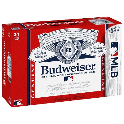 Budweiser American Lager Beer - 24pk/12 Fl Oz Cans : Target
