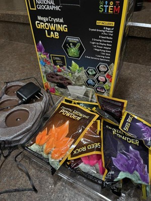 National Geographic Mega Crystal Growing Lab, Grow 8 Vibrant Colored ...