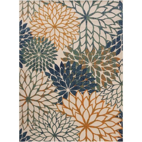 Nourison Aloha Floral Bloom Flatweave High-low Indoor Outdoor Area Rug ...
