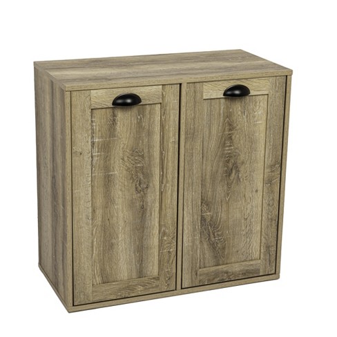 Laundry Sorter Cabinet, Oak Finish : Target