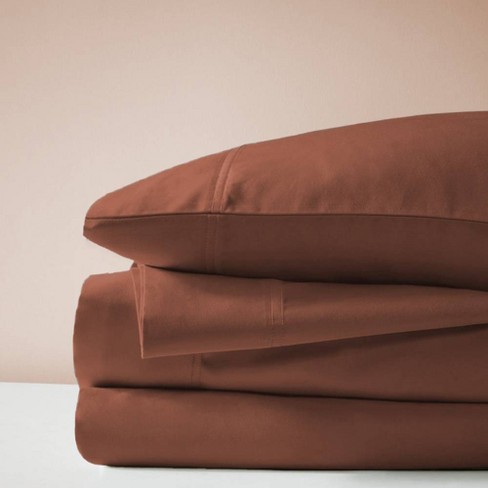 Eucalypso Full 600 Thread Count Classic Sheet Set Terracotta: Lyocell ...