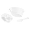 Smarty Had A Party 4 Oz. Clear Oval Plastic Mini Cup With Lid And Spoon ...