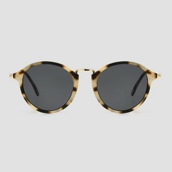 Women's Tortoise Shell Print Plastic Round Sunglasses - Universal ...