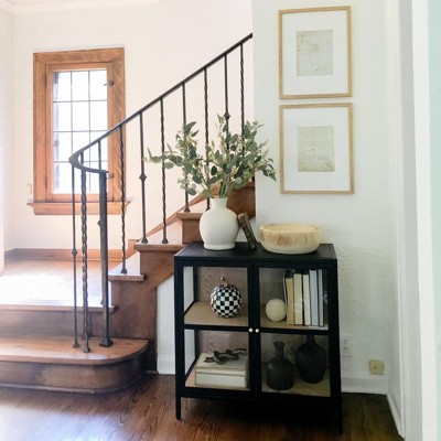 30" Crystal Cove Glass Cabinet Black - Threshold™ Designed With Studio ...