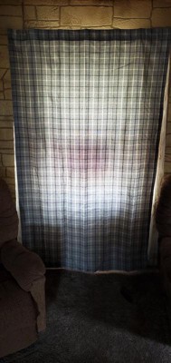 Preston Plaid Rod Pocket And Back Tab Room Darkening Curtain Panel With ...
