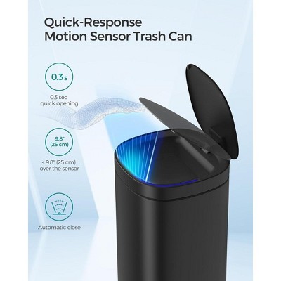SONGMICS Motion Sensor Trash Can, 13 Gallon Automatic Kitchen Garbage ...