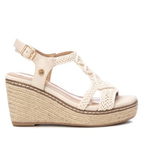 Xti Women's Jute Wedge Sandals 142834-ivory,9 : Target