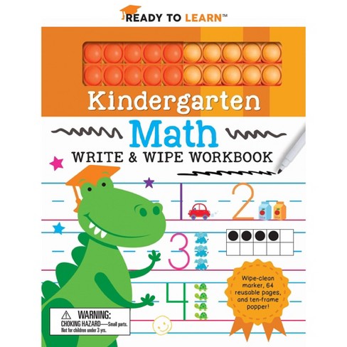 Ready To Learn Kindergarten Math Write & Wipe Workbook With Popper - By ...