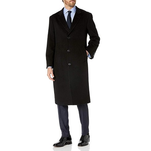 Hart Schaffner Marx Men's (6865c) Overcoat Single Breasted Luxury Wool ...