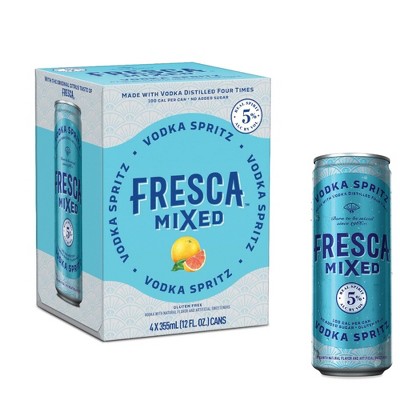 Fresca Mixed Vodka Spritz 4pk 12oz Cans : Target
