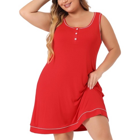 Agnes Orinda Women's Plus Size Placket Sleeveless Round Neck Piping ...