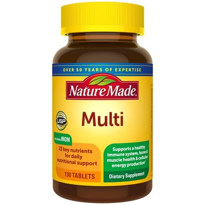 Nature Made Complete Multivitamin Mineral With Iron Nutritional Support ...