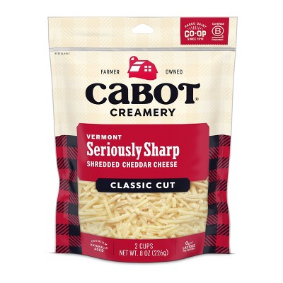 Cabot Seriously Sharp Shreds Cheddar Cheese - 8oz : Target