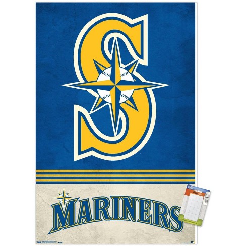 Trends International Mlb Seattle Mariners - Retro Logo 18 Unframed Wall ...