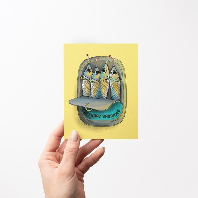 Happy Birthday Greeting Card Pack (3ct) "birthday Sardines" By Ramus ...