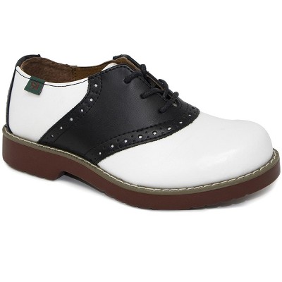 School Issue Girls Varsity Oxford Shoe, Wht/blk, 13 , Med : Target