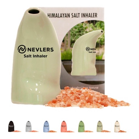 Nevlers Ceramic Salt Inhaler With 6 Oz Of Natural Himalayan Pink Salt ...