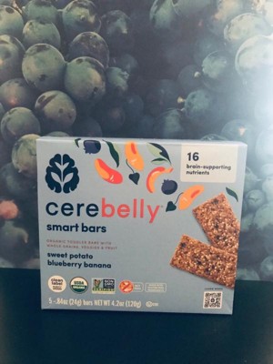 Cerebelly Organic Blueberry Banana Sweet Potato Smart Snack Bars - 4 ...