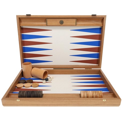 We Games Luxury Wood Backgammon Set With Leatherette Interior - 19 ...