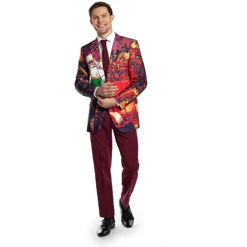 Opposuits Men's Vintage Santa Suit-christmas Suit-including Blazer ...