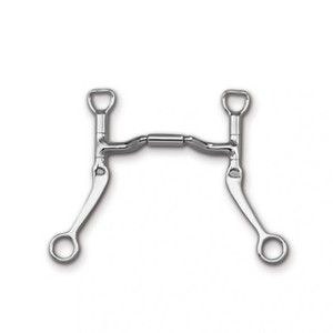 Myler MB 36 Flat Shank Curb Bit - Sweet Iron Forward Tilt Ported Barrel ...