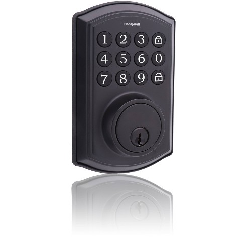 Honeywell Digital Deadbolt Door Lock With Electronic Keypad Matte Black ...