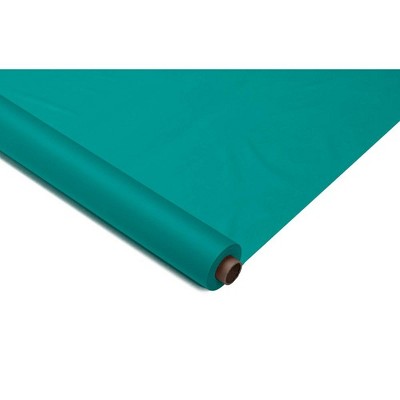 Crown 40 In. X 300 Ft. Plastic Disposable Tablecloth Roll - Teal : Target