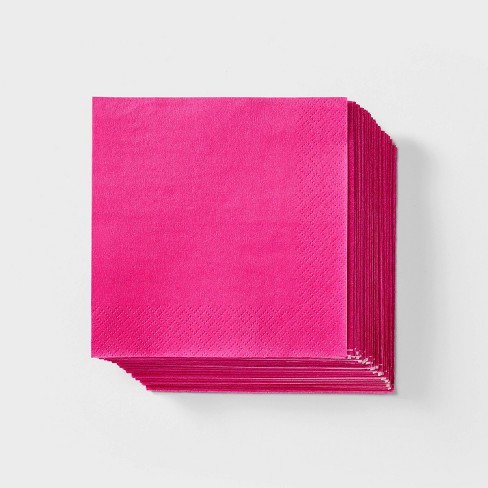 30ct Beverage Napkins Hot Pink - Spritz™ : Target