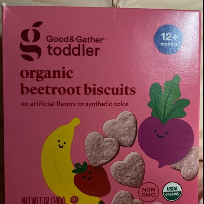 Organic Beetroot Biscuit Toddler Snacks - 5oz/14pk - Good & Gather ...