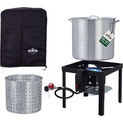 Hike Crew 60QT Outdoor Boiling Kit with Igniter, 110,000 BTU Seafood ...