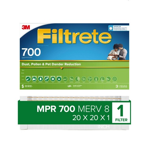 Filtrete 20" X 20" 700 Mpr Dust Pollen And Pet Dander Electrostatic Air ...
