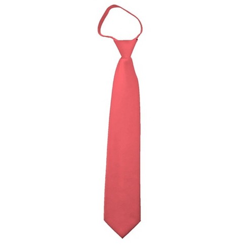 Thedappertie Men's Coral Rose Color 3 Inch W And 17 Inch L Zipper Necktie : Target