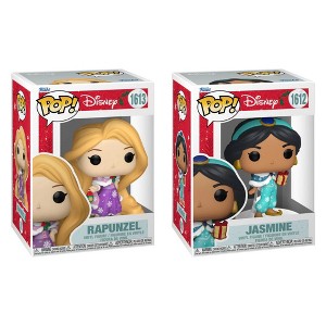Funko Pop! 2 Pack Disney Princess Holiday: Rapunzel #1613 & Jasmine ...