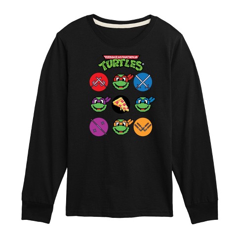 Teenage Mutant Ninja Turtles Turtles Grid Long Sleeve Graphic T-shirt - Black - 5t : Target