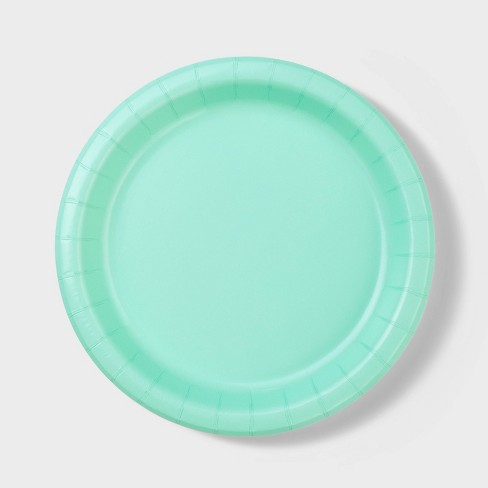 20ct 8.5" Disposable Dinner Plates Teal - Spritz™ : Target