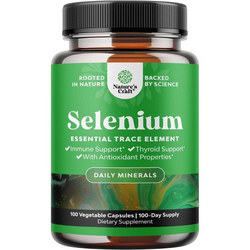 Yeast Free Selenium 200mcg Capsules, High Potency Selenium For Immunity ...