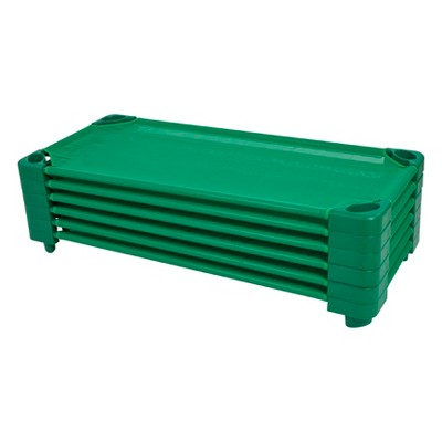 Ecr4kids Stackable Kiddie Cot, Standard Size, Green, 6-pack : Target