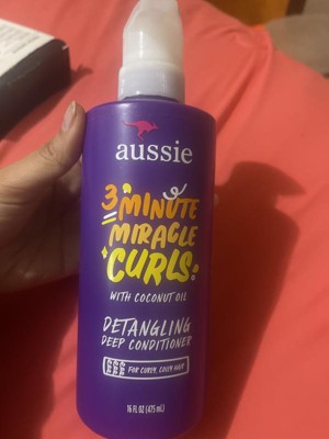 Aussie 3 Minutes Miracle Curls Detangling Deep Conditioner - 8 Fl Oz ...