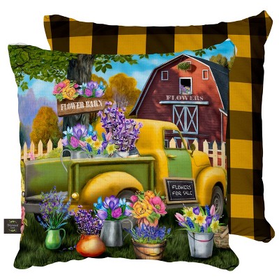 Flower Barn Spring Decorative Pillow Indoor Outdoo : Target