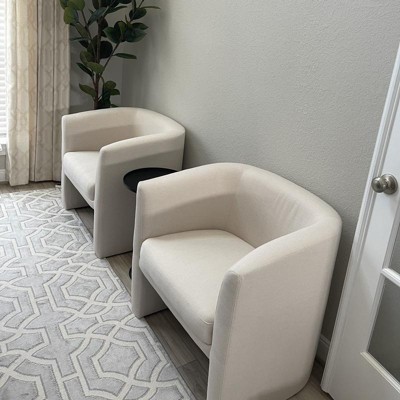 Vernon Upholstered Barrel Accent Chair Dark Gray Velvet - Threshold ...