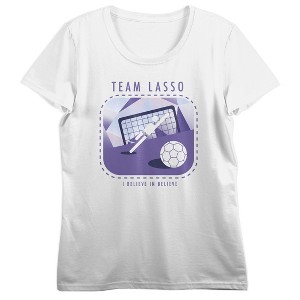 Ted Lasso Team Lasso Screen Print Juniors Graphic Tee Short Sleeve Crew ...