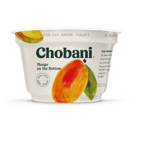 Chobani Mango On The Bottom Low-Fat Greek Yogurt - 5.3oz : Target
